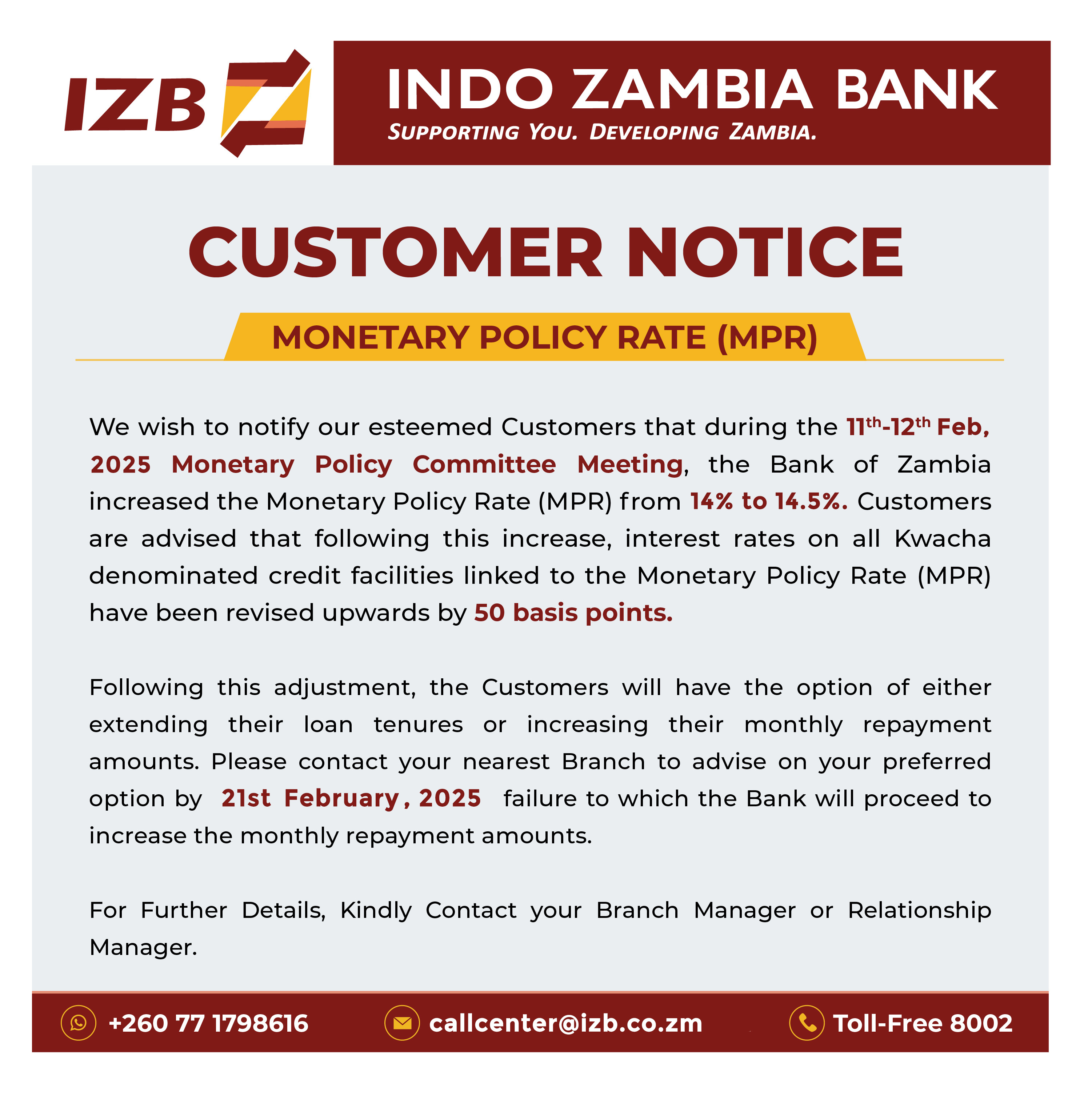 Indo Zambia Bank - IZB