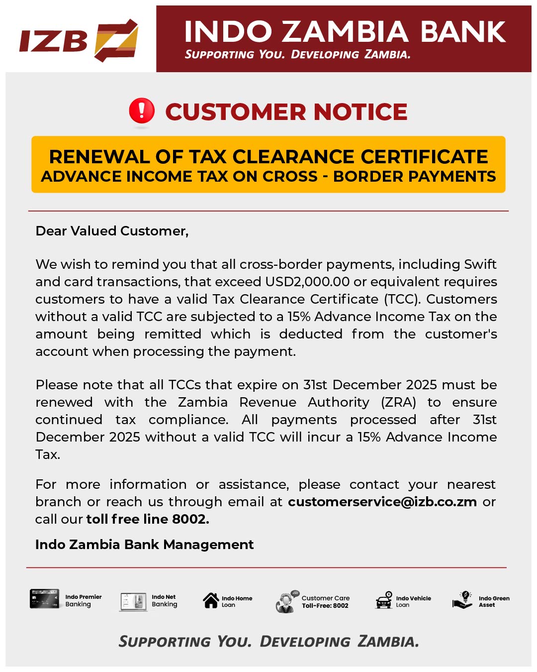 Indo Zambia Bank - IZB