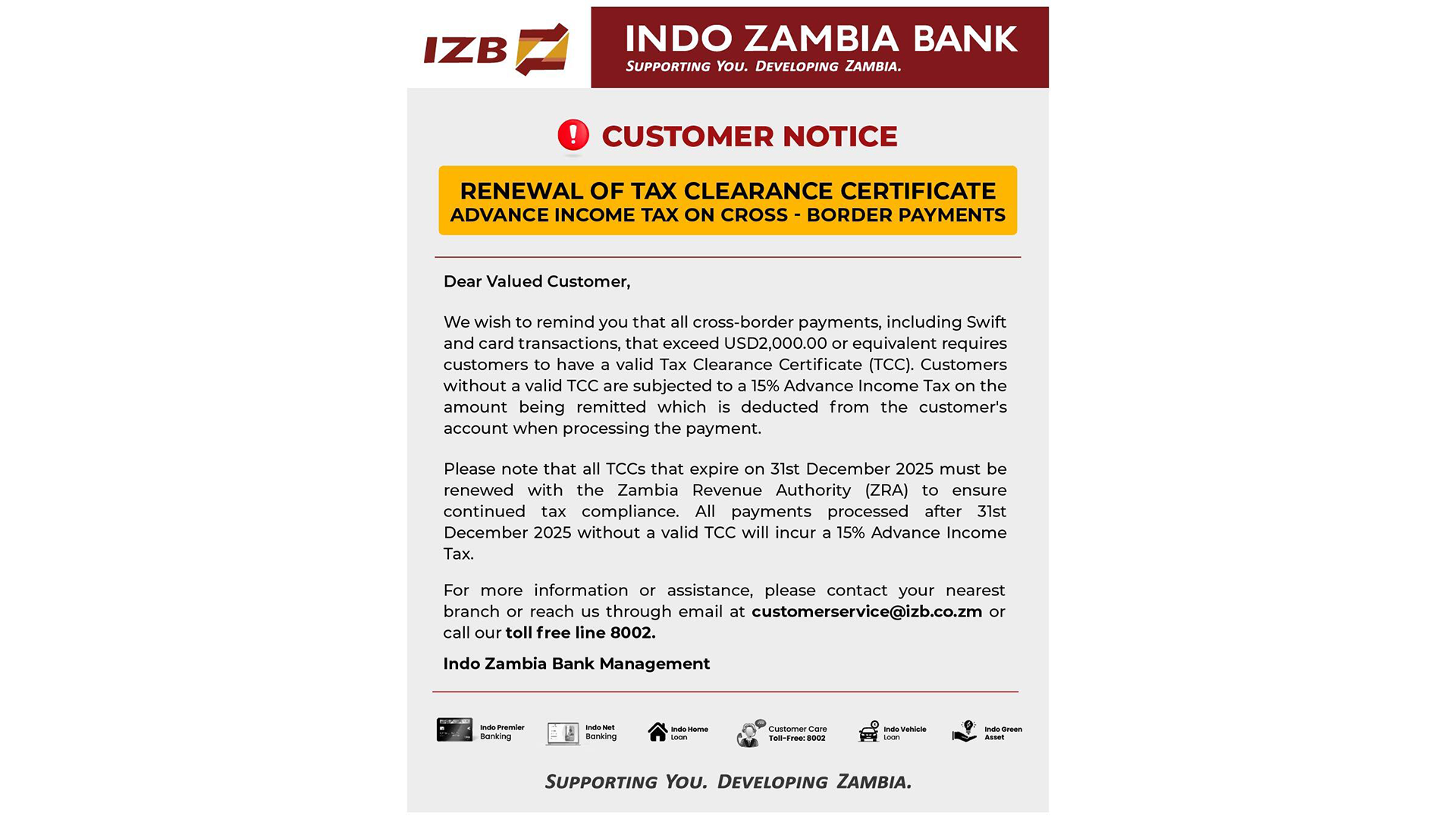 Indo Zambia Bank - IZB