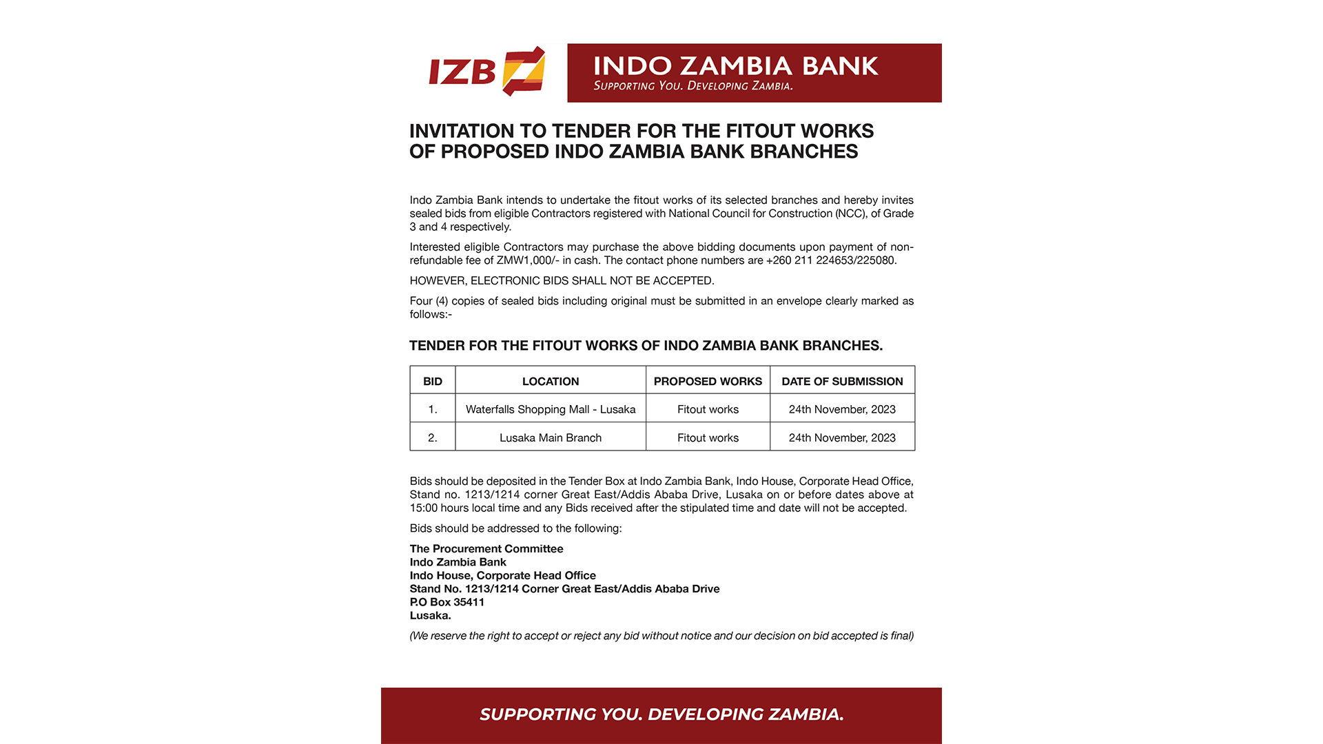 Indo Zambia Bank - IZB