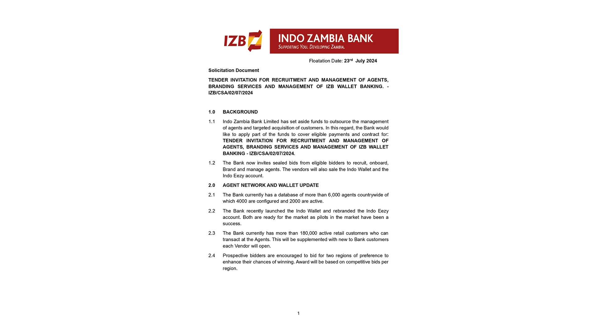 Indo Zambia Bank - IZB