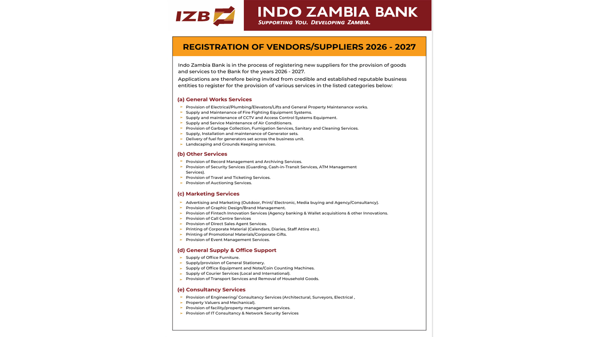 Indo Zambia Bank - IZB
