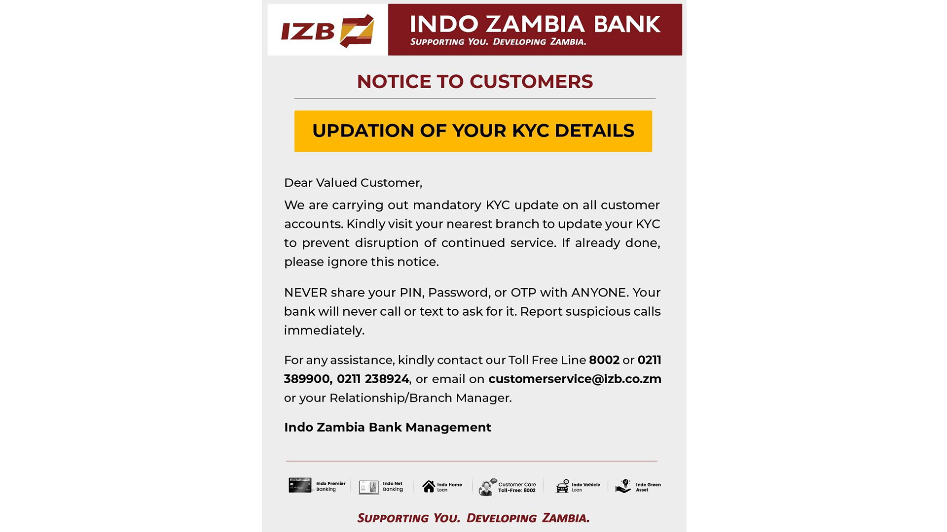 Indo Zambia Bank - IZB