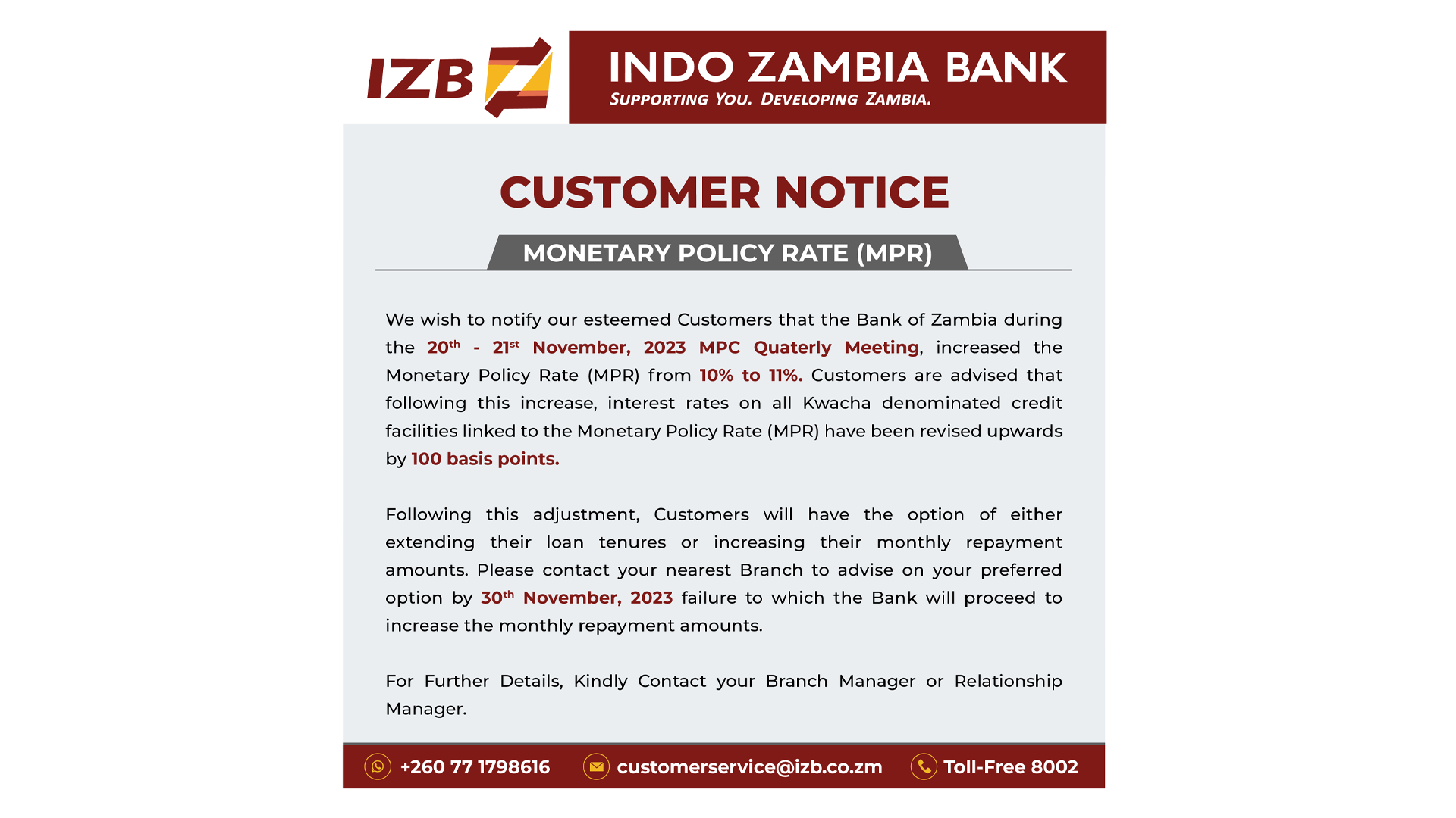 Indo Zambia Bank - IZB