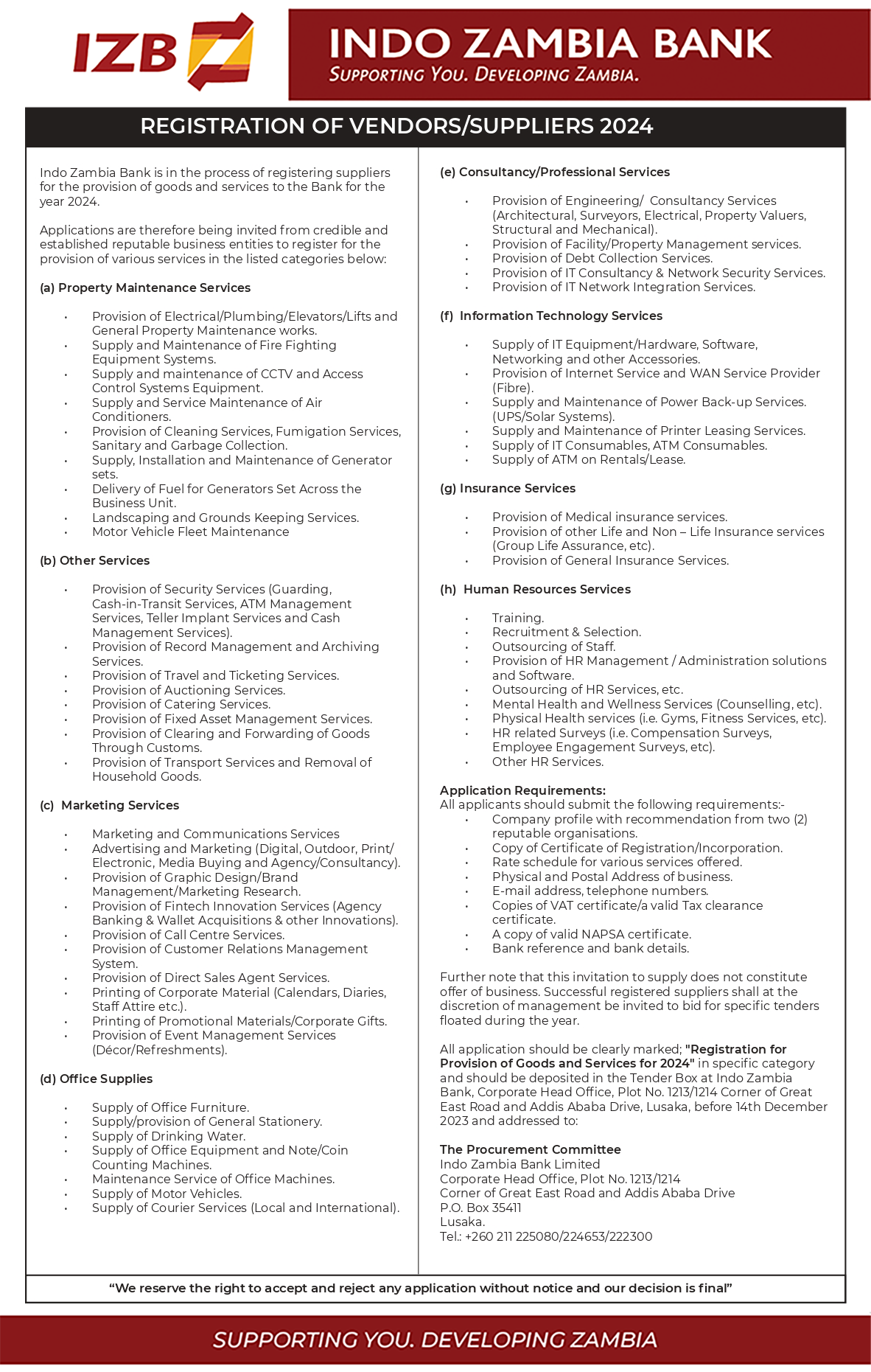 Indo Zambia Bank - IZB