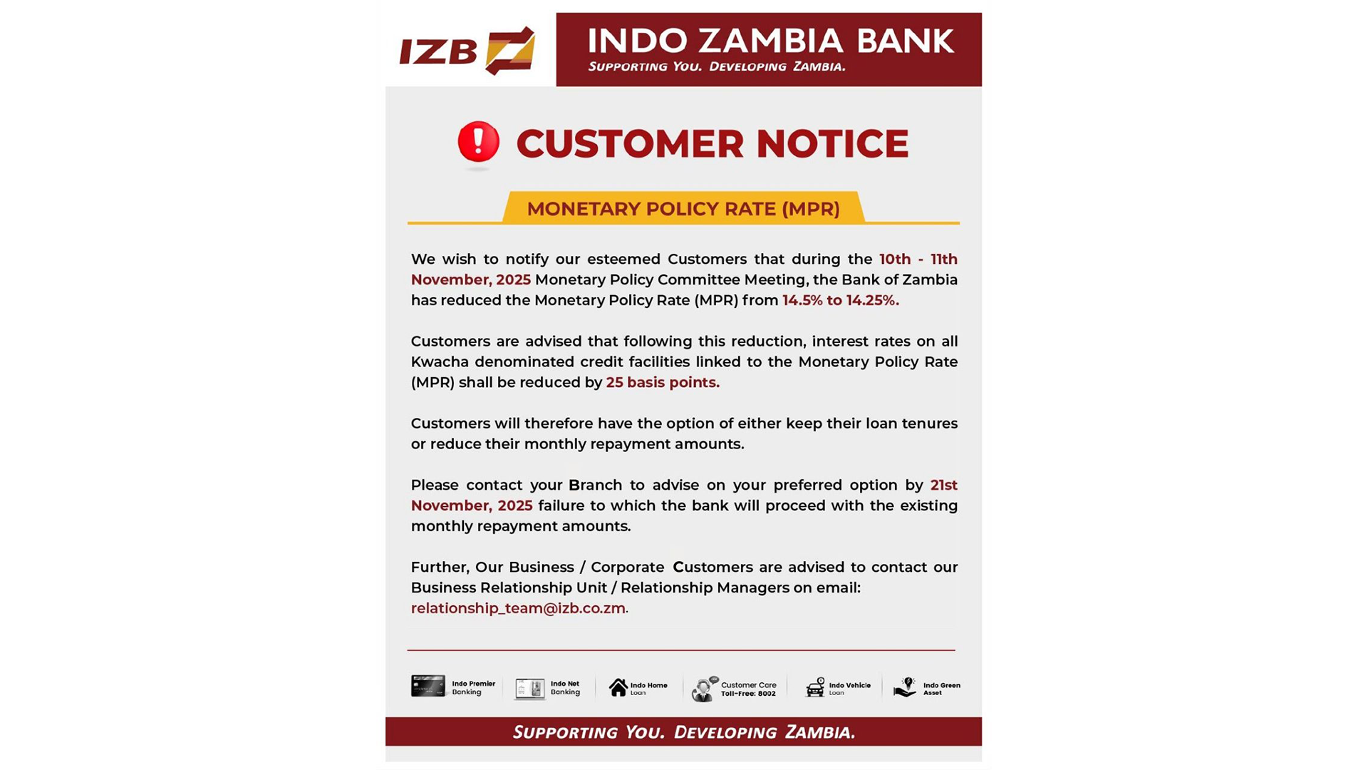 Indo Zambia Bank - IZB