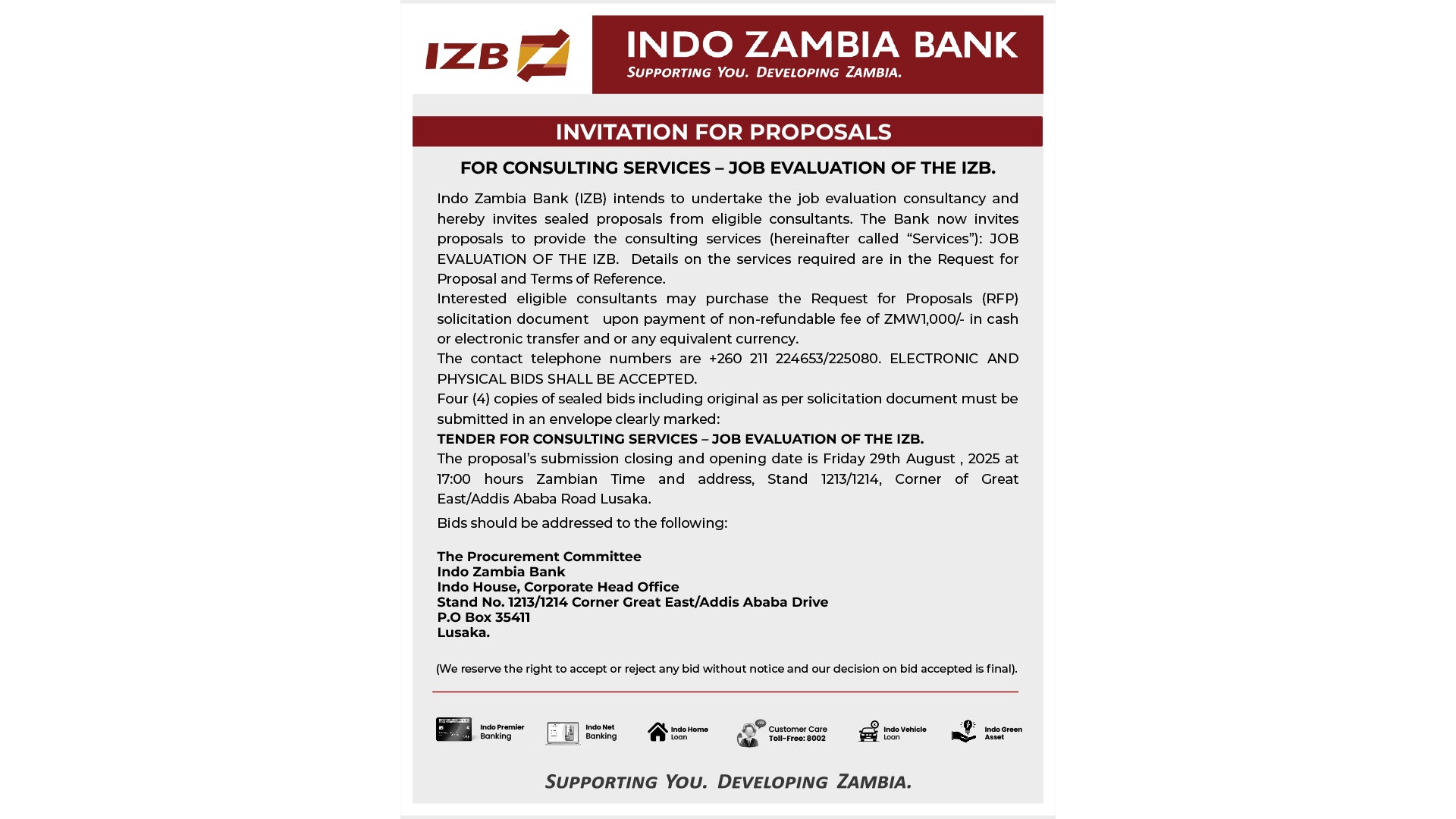 Indo Zambia Bank - IZB